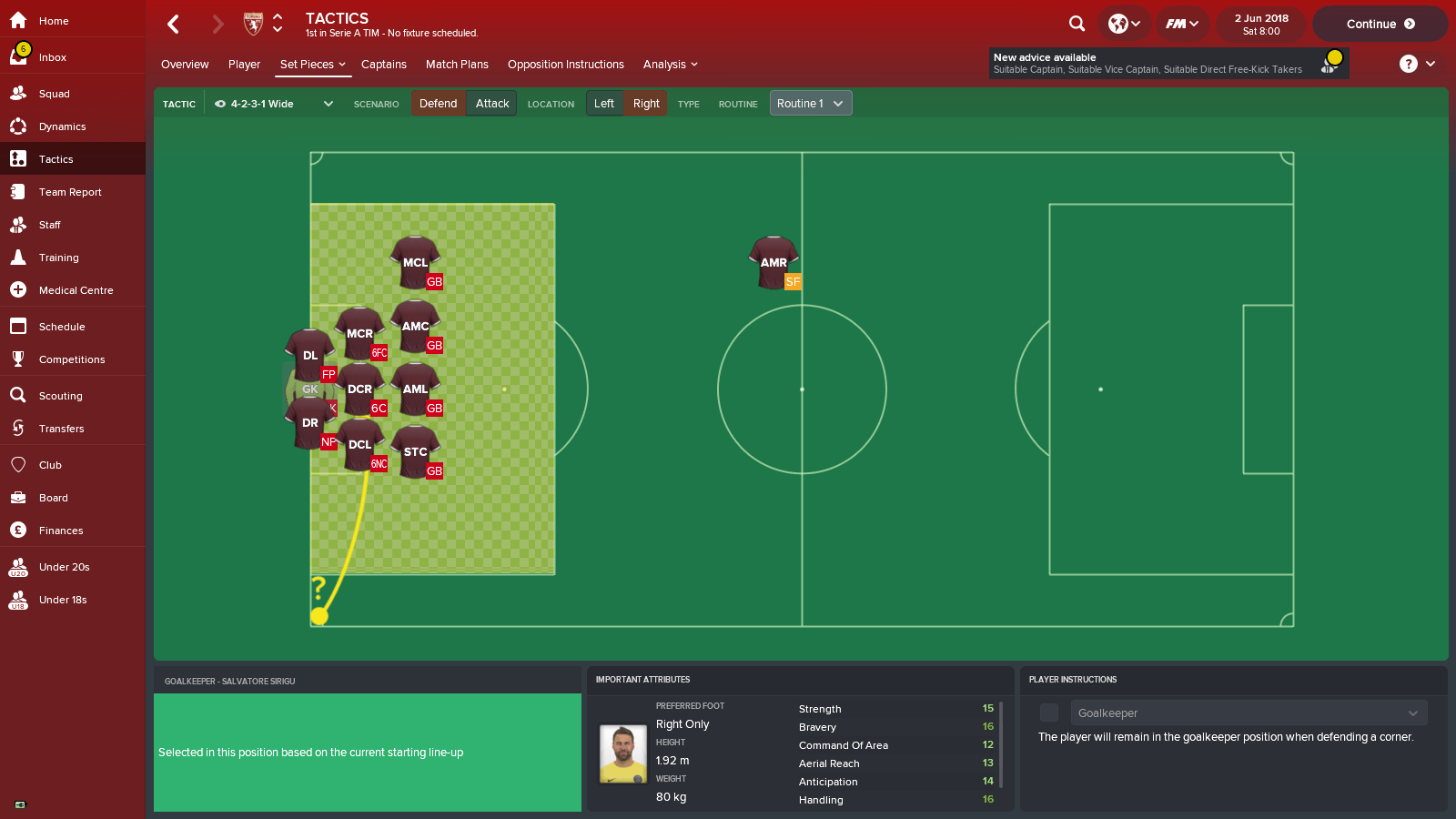 FM18 Tactic: The 4-2-3-1 Formation, Inspired by Jose Mourinho ...